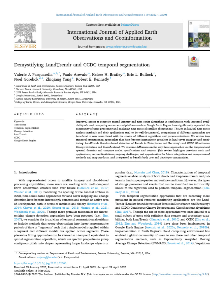 Comparing LandTrendr and CCDC Methods | PDF | Image Segmentation | Time ...