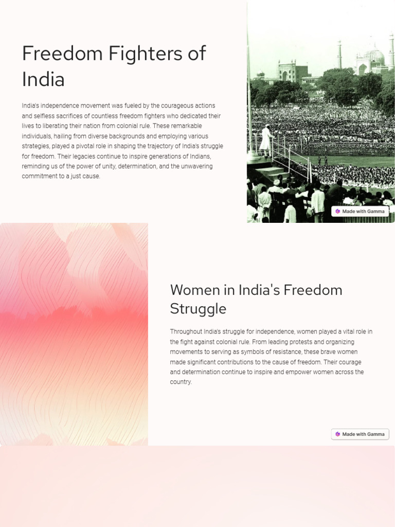 Heroes of India's Freedom Struggle | PDF | Mahatma Gandhi | Indian ...