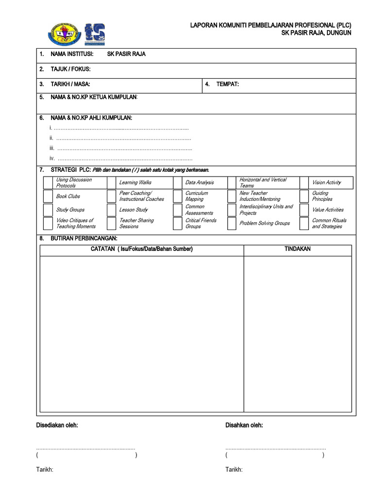Borang Laporan PLC | PDF