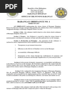 Barangay Resolution Sample | PDF | Government