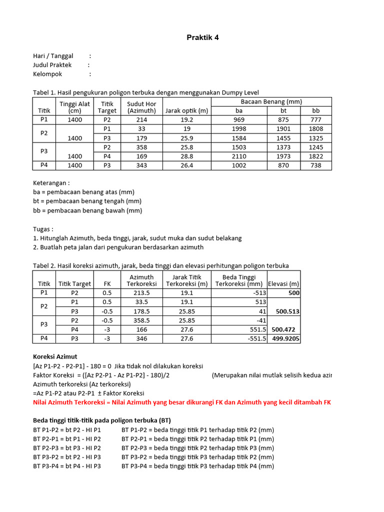 Tabel Pengukuran Praktikum 4 Dan 5 DDIW 2023A | PDF
