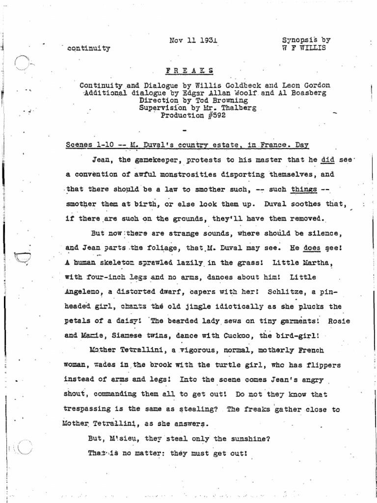 Freaks (1931) | PDF