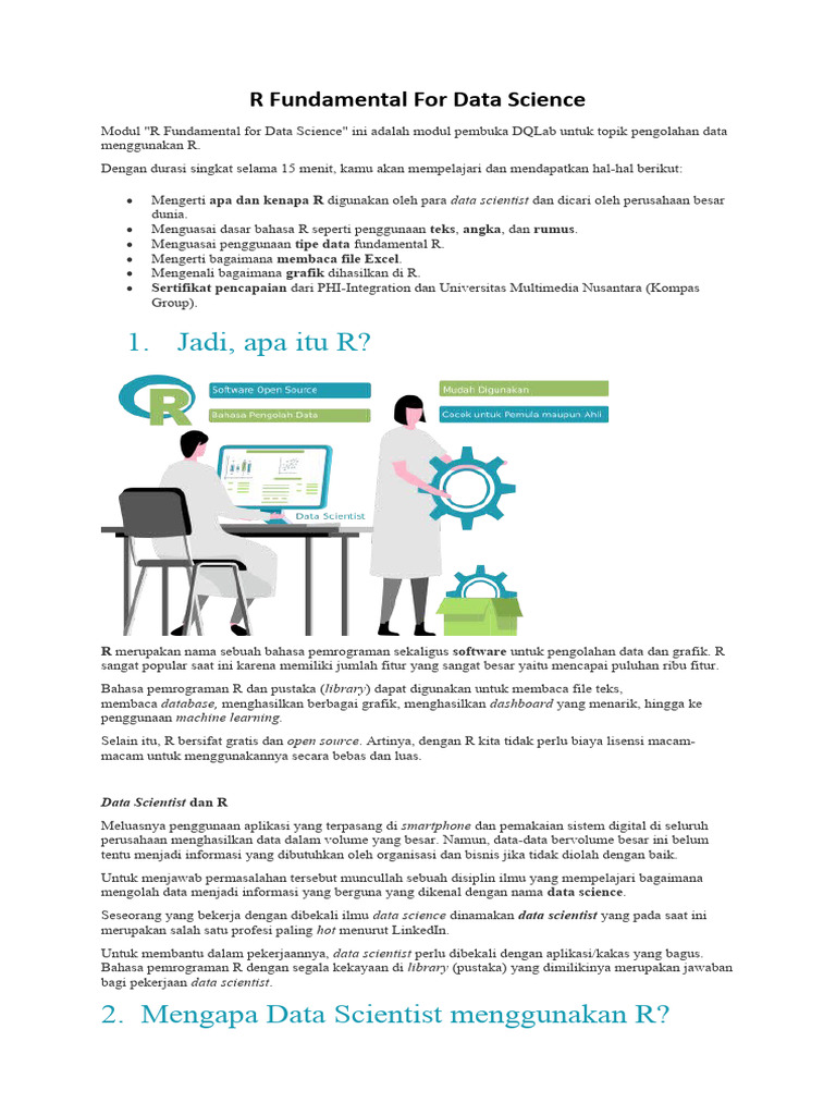 Modul 1,1. R Fundamental For Data Science | PDF