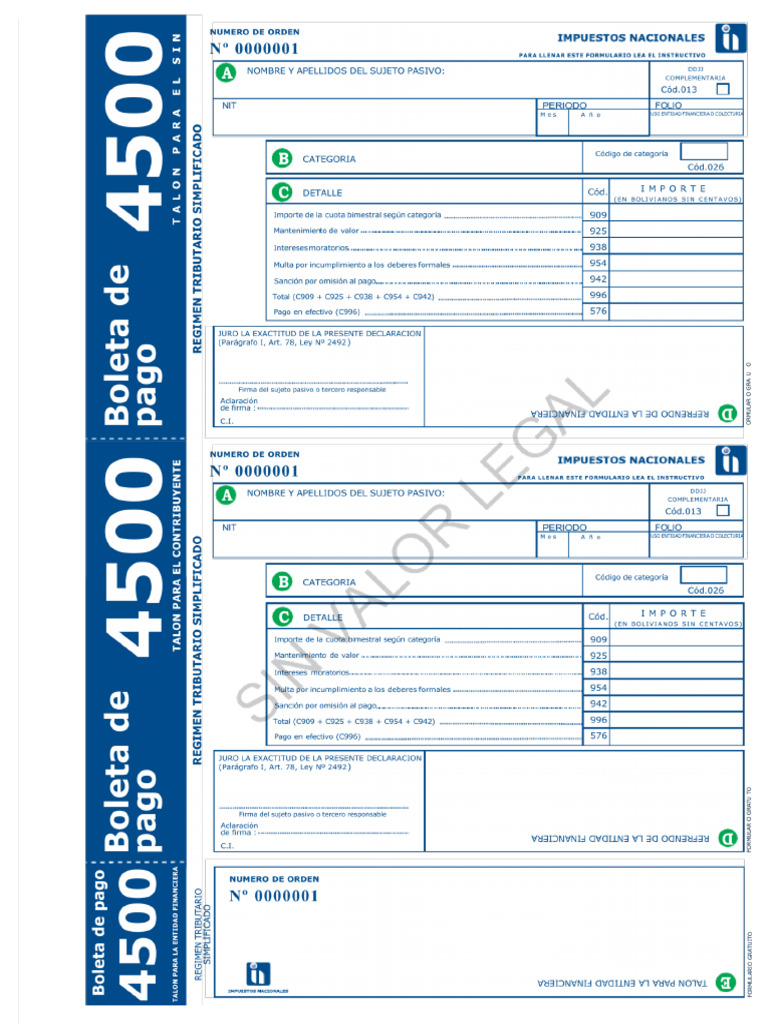 Form. Rts 4500 | PDF