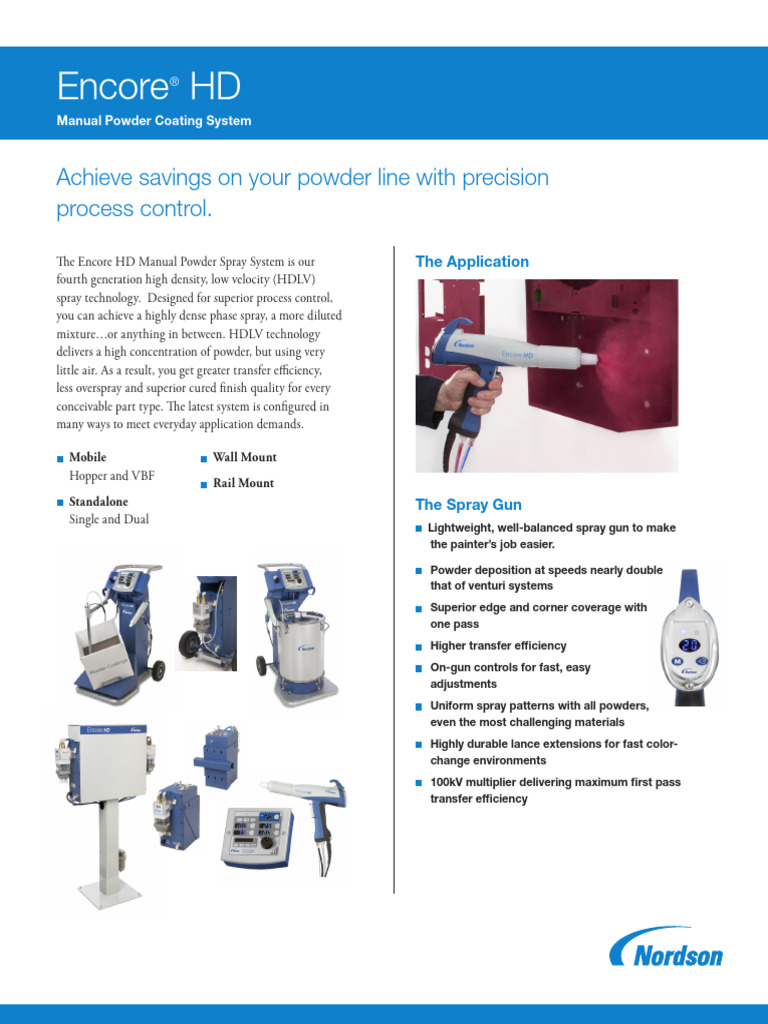 14819401087359 Encore Hd Manual Powder Spray System Brochure | PDF ...