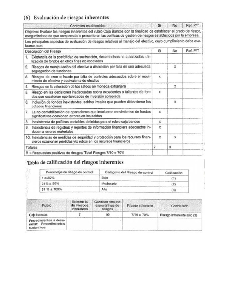 Riesgo Inherente | PDF