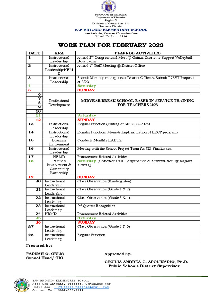 2023 Work Plan | PDF