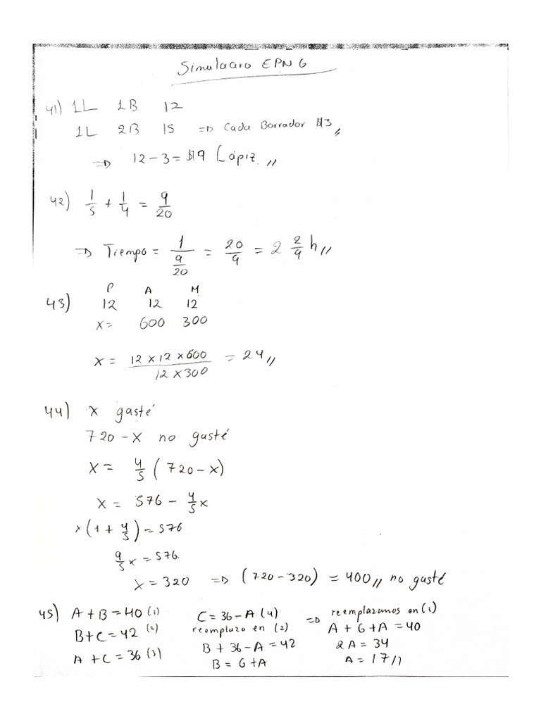 sOLUCIONARIO Epn 6 | PDF
