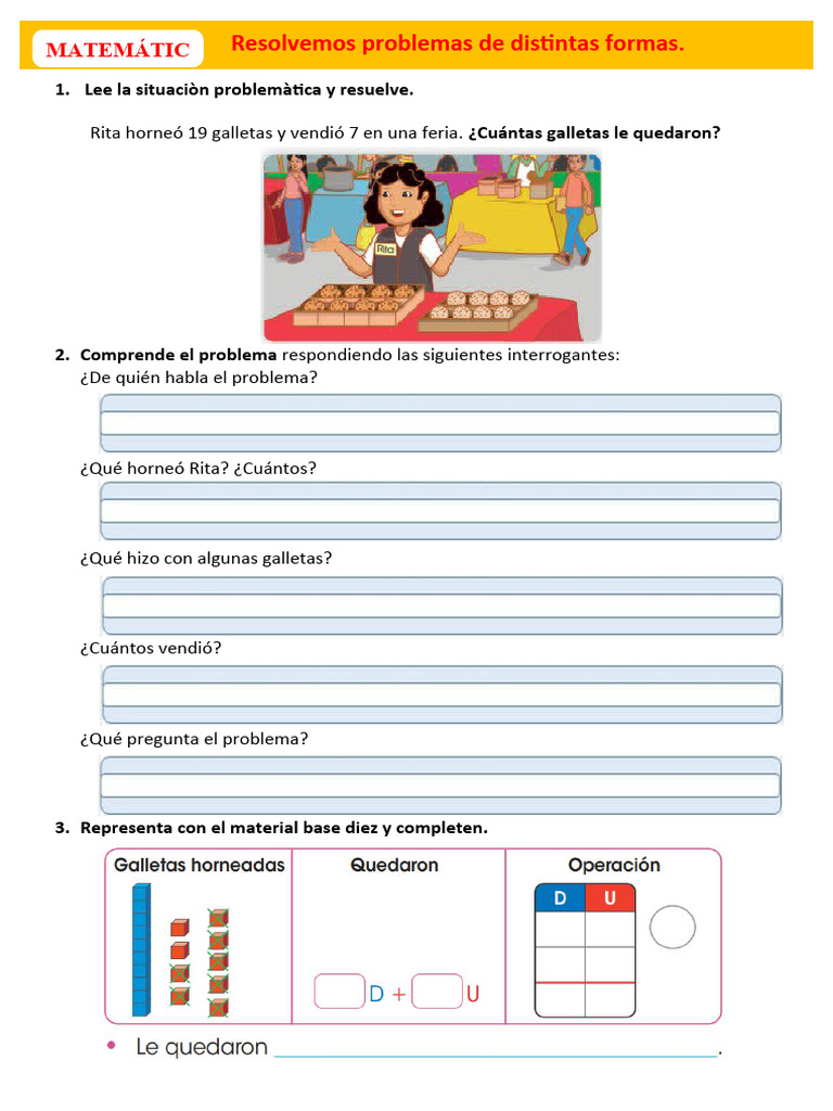 D2 A1 FICHA MAT. Resolvemos problemas de distintas formas. | PDF