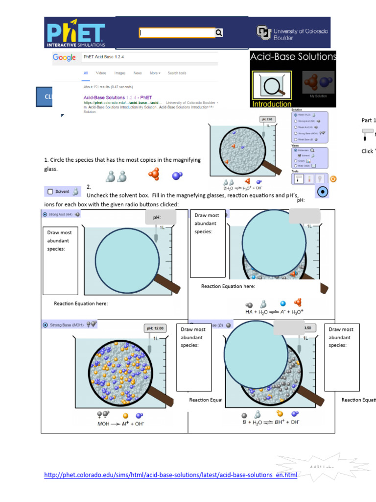 PhET - Acids Bases in html5 | PDF | Ph | Acid