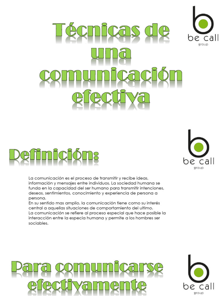05- Tecnicas de Comunicacion Efectiva | PDF | Comunicación | Conceptos psicologicos