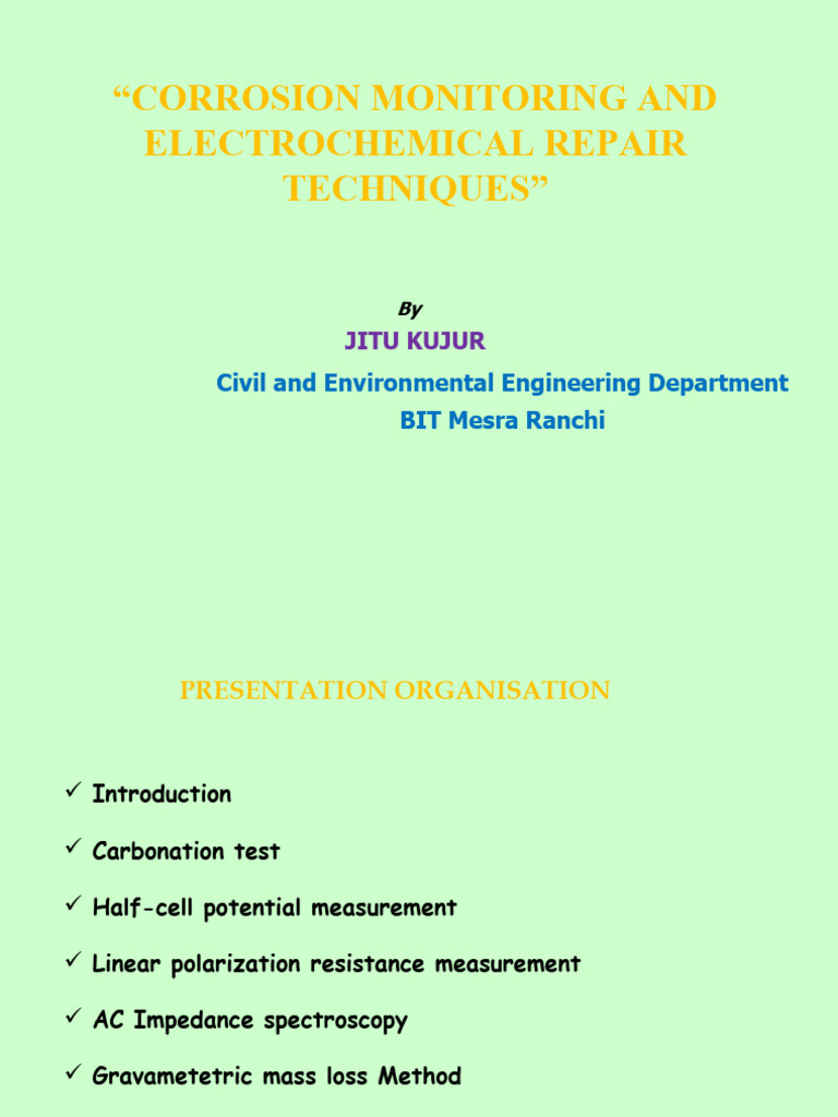 Corrosion Monitoring Techniques | PDF | Corrosion | Anode