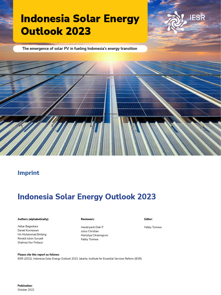 IESR Indonesia Solar Energy Outlook ISEO 2023 EN Digital Version | PDF ...
