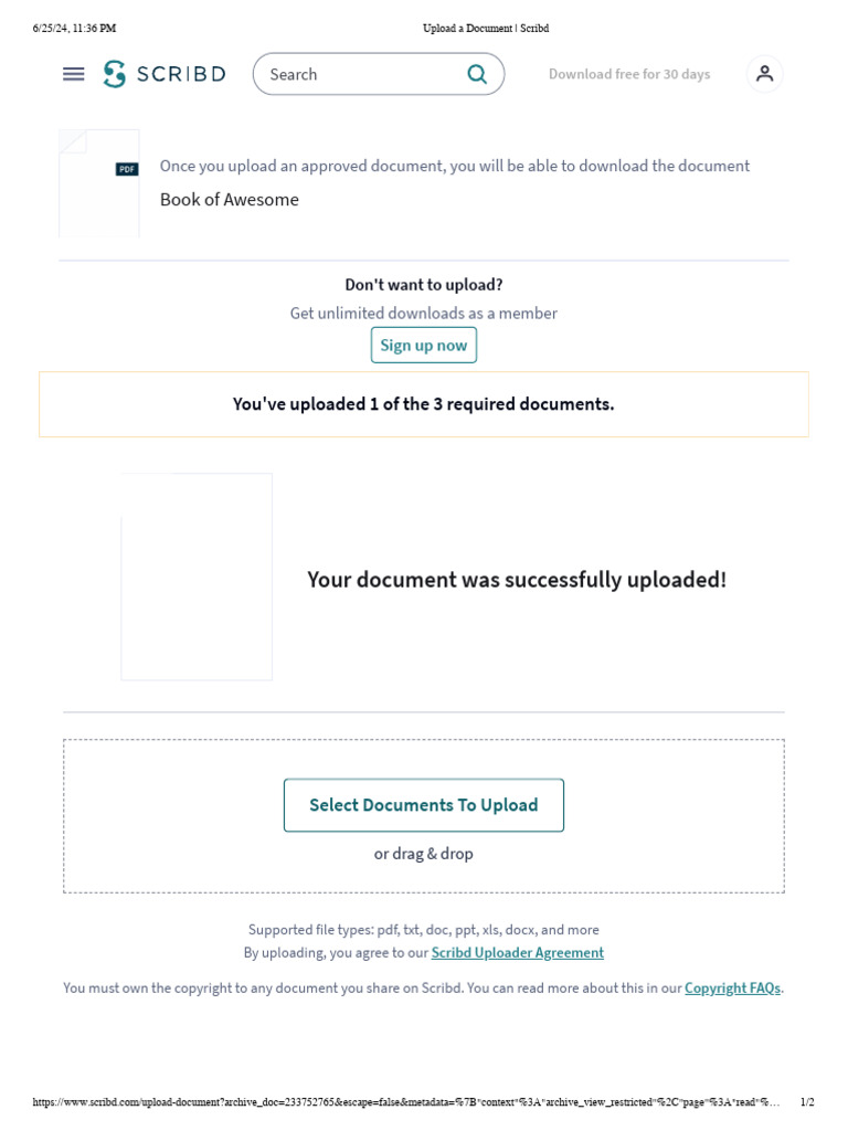 Upload A Document - Scribd2 | PDF | Scribd | Computing