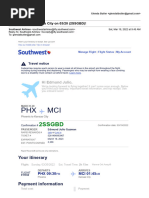 Sample Flight Receipt Southwest | PDF