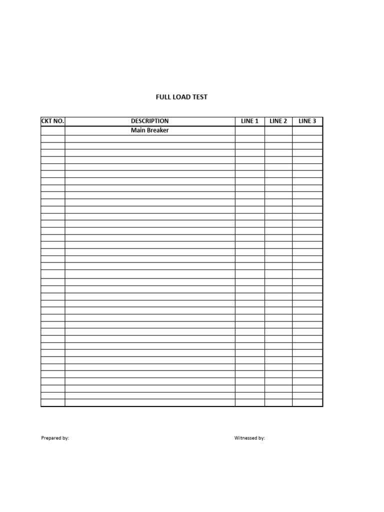Full Load Test Result | PDF | Science & Mathematics