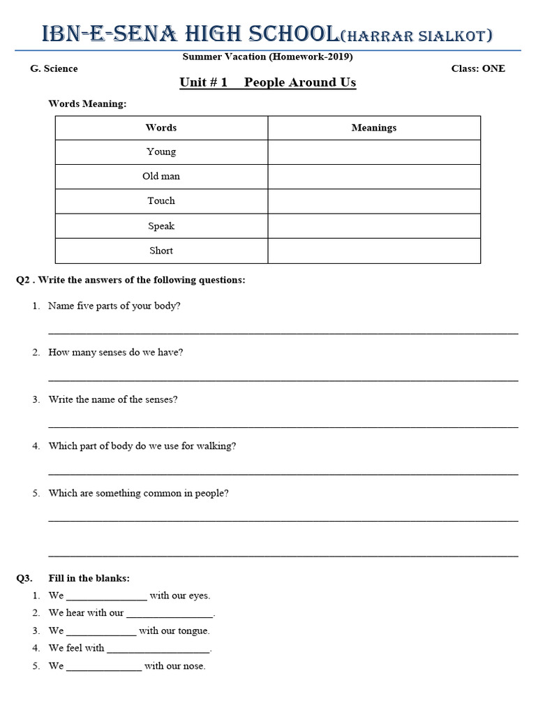 One G. Science | PDF | Senses | Zoology