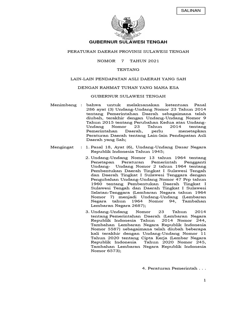 Perda 7 2021 | PDF