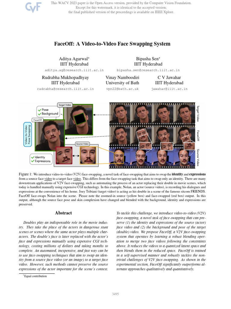 Agarwal FaceOff A Video-To-Video Face Swapping System WACV 2023 Paper ... Agarwal FaceOff A Video-To-Video Face Swapping System WACV 2023 Paper ...