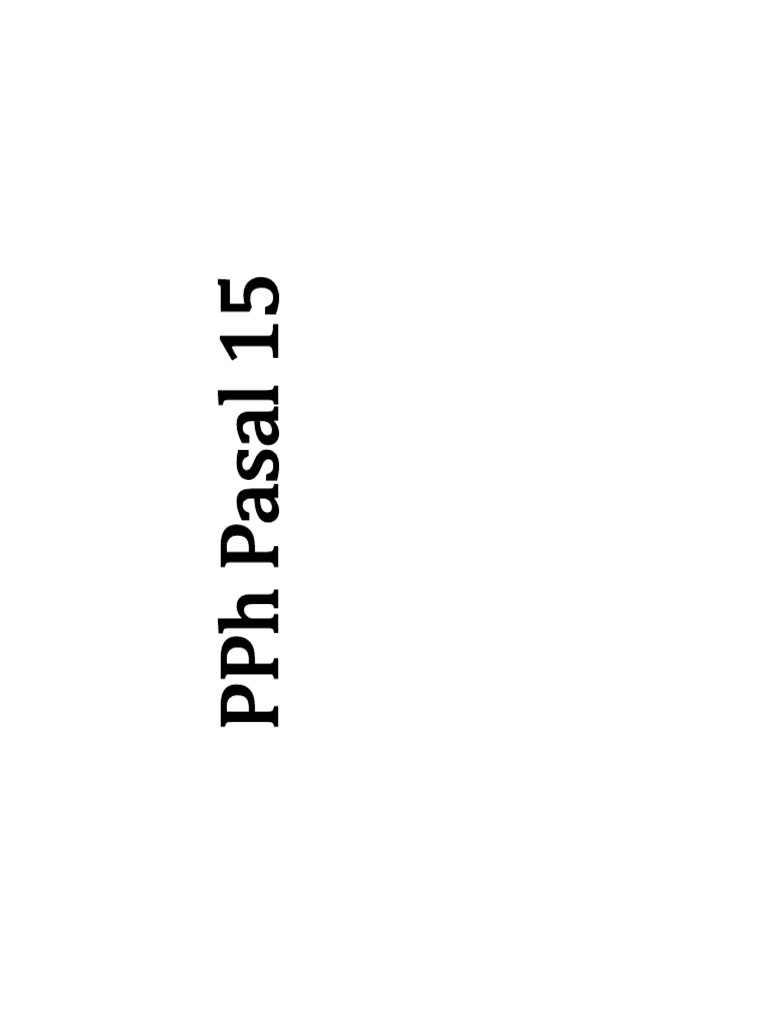 PPH 15 | PDF