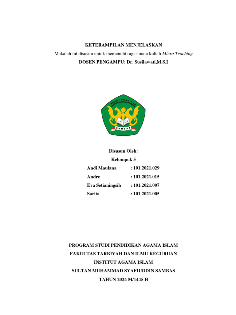 1micro Teaching Kel 5 | PDF