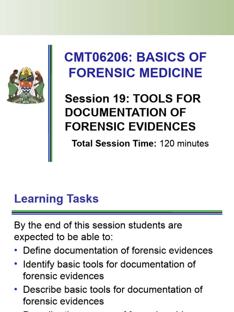 19.0 Tools For Documentation of Rorensic Evidence | PDF | Forensic ...