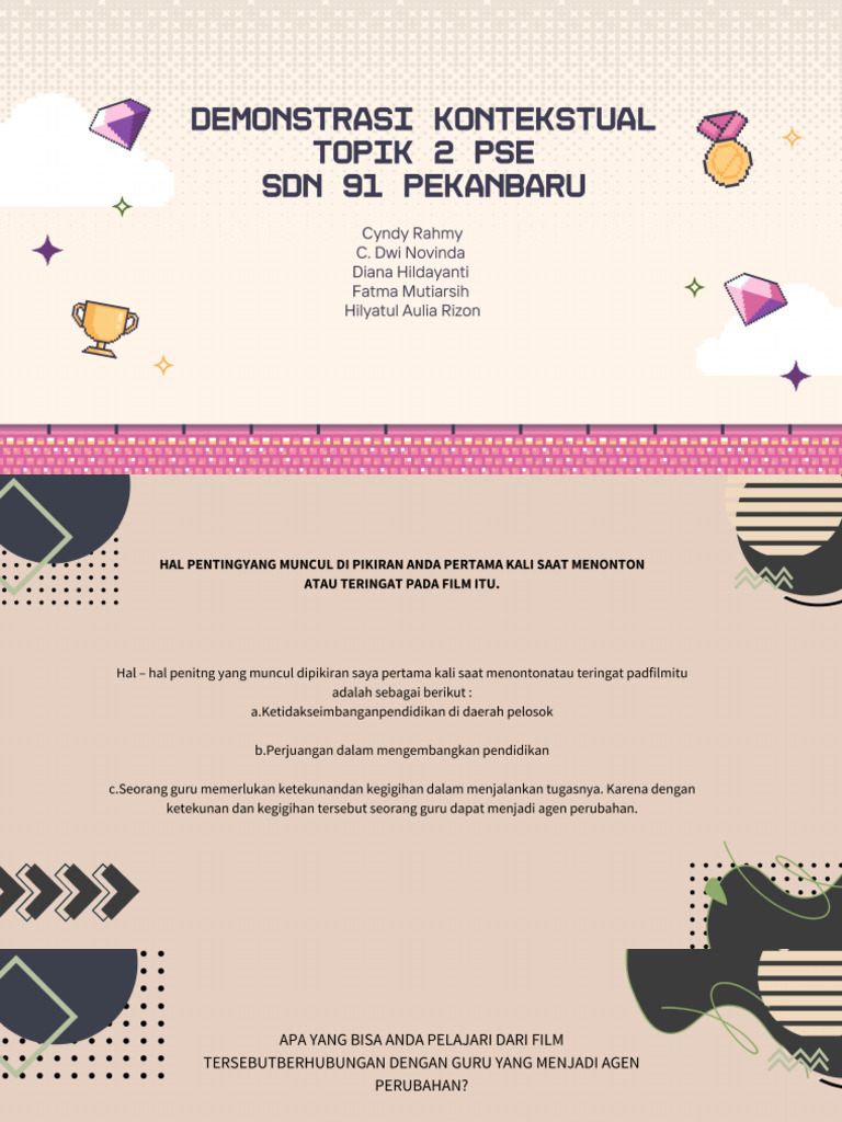 Pink Kuning Pixelated Lucu Presentasi Resolusi 2024 | PDF