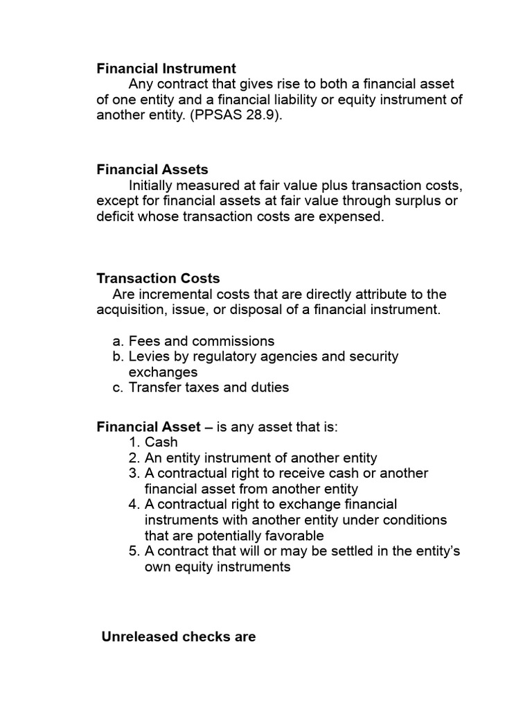 Gov't Acctg Chap 6 Financial Asset 1 | PDF | Cash | Equity (Finance)