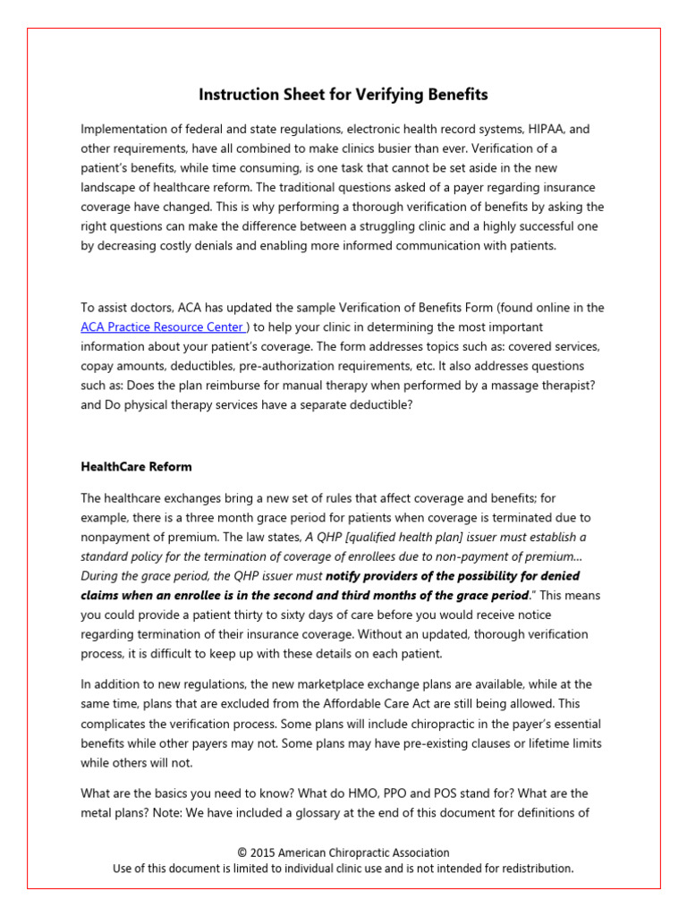 Insurance Verification Notes To Help Me | PDF | Health Maintenance ...