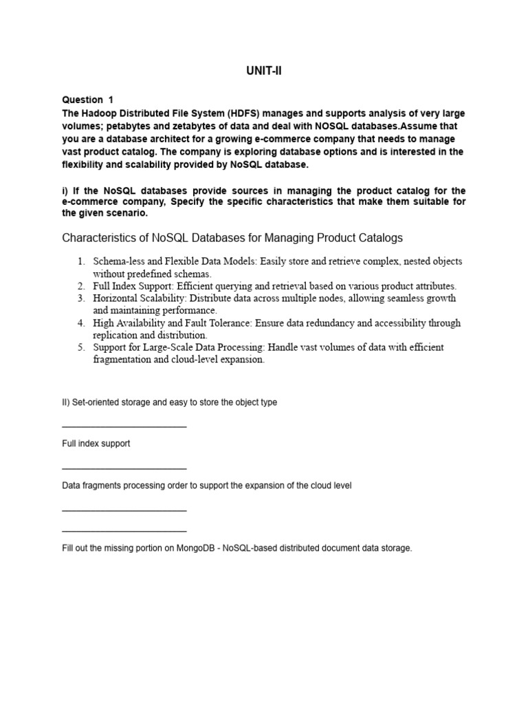 Big Data Unit II | PDF | No Sql | Databases