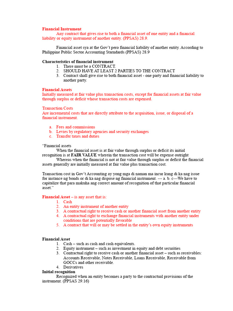 Gov't Acctg Chap 6 Financial Asset 2 | PDF | Banks | Fair Value