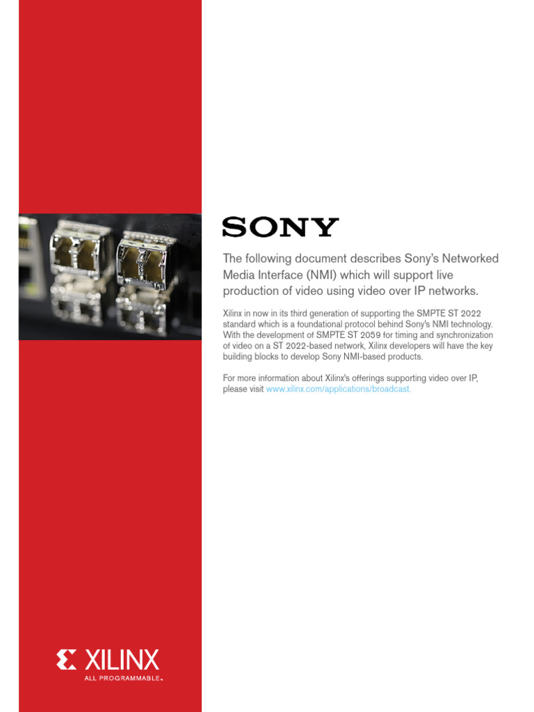 NMI Sonys Ip Live Production Technology | PDF | Computer Network ...