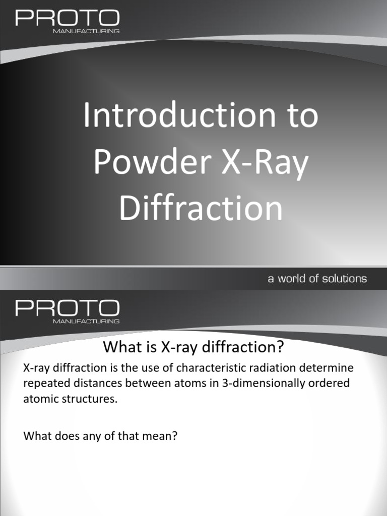 Intro To PXRD | PDF | Electromagnetic Radiation | Scattering