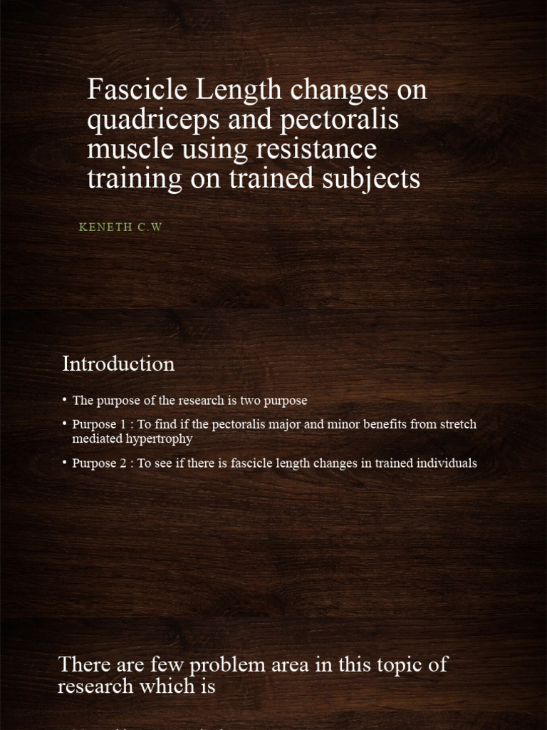 Presentation Fascicle Length | PDF | Strength Training ...