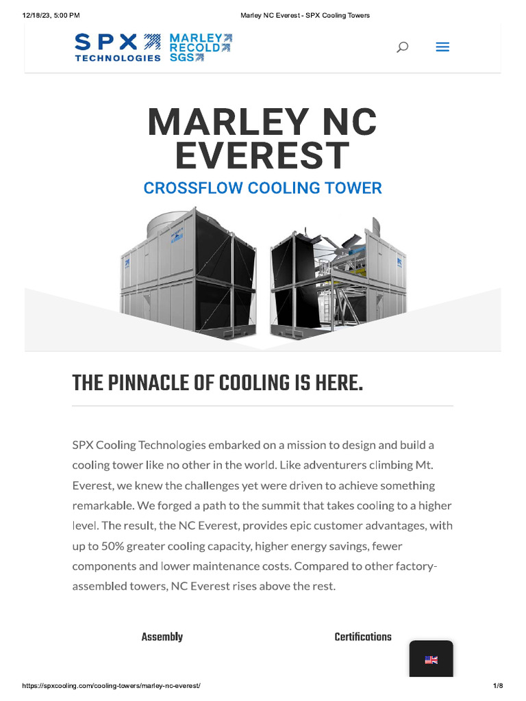 Marley NC Everest - SPX Cooling Towers 1 | PDF