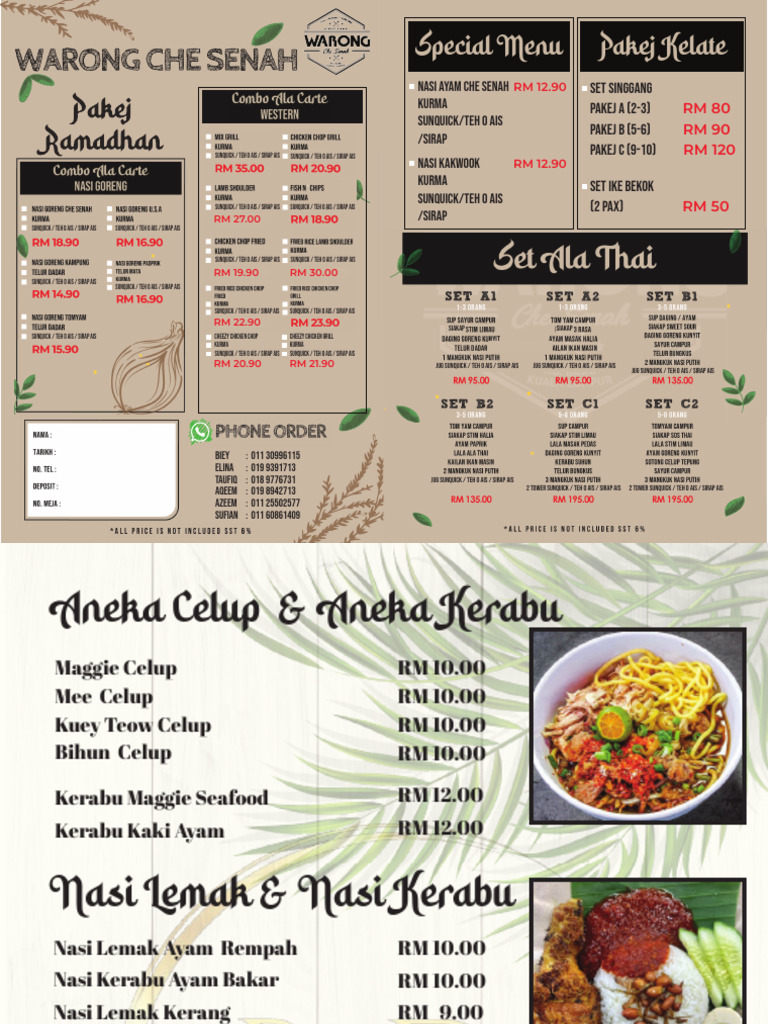 WCS - E Menu | PDF | Cuisine | Foods