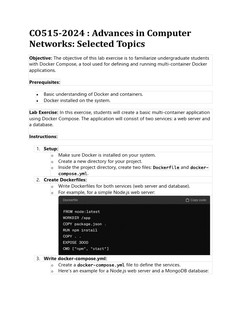 Docker Compose Pdf