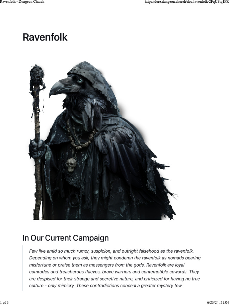 Ravenfolk 2FqUStq1FR | PDF