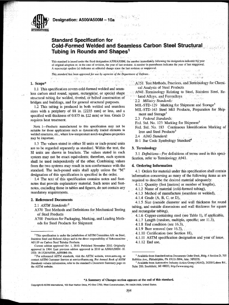 A500 - 10 - ASTM | PDF