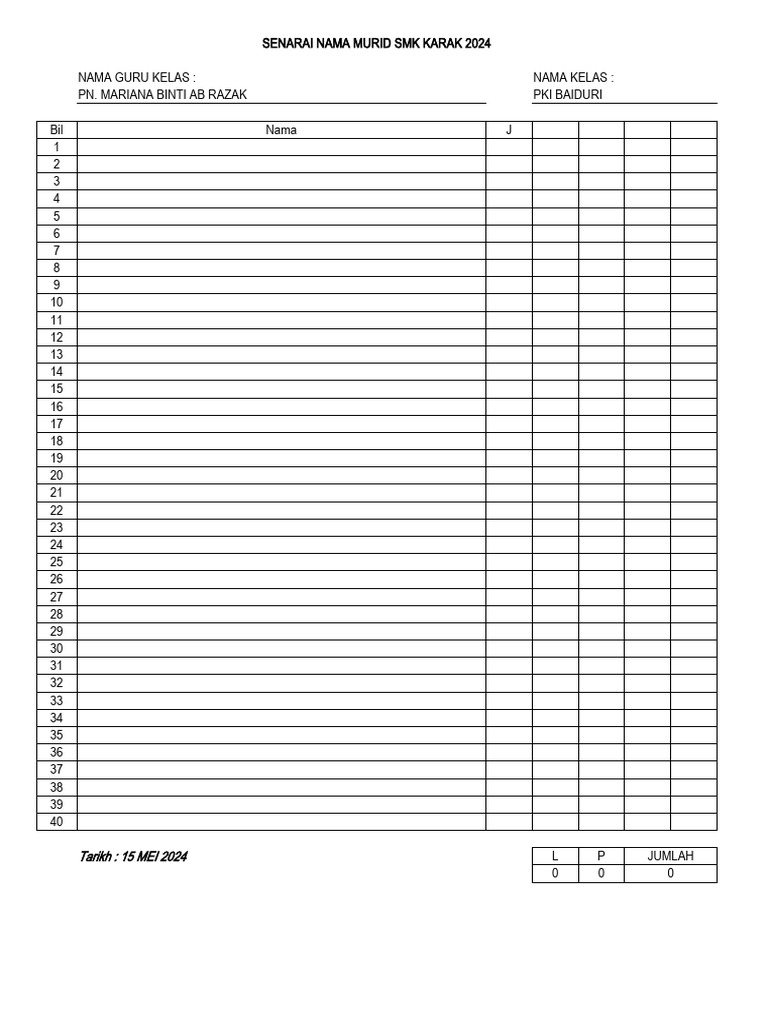 Enrolmen Mei 2024 | PDF