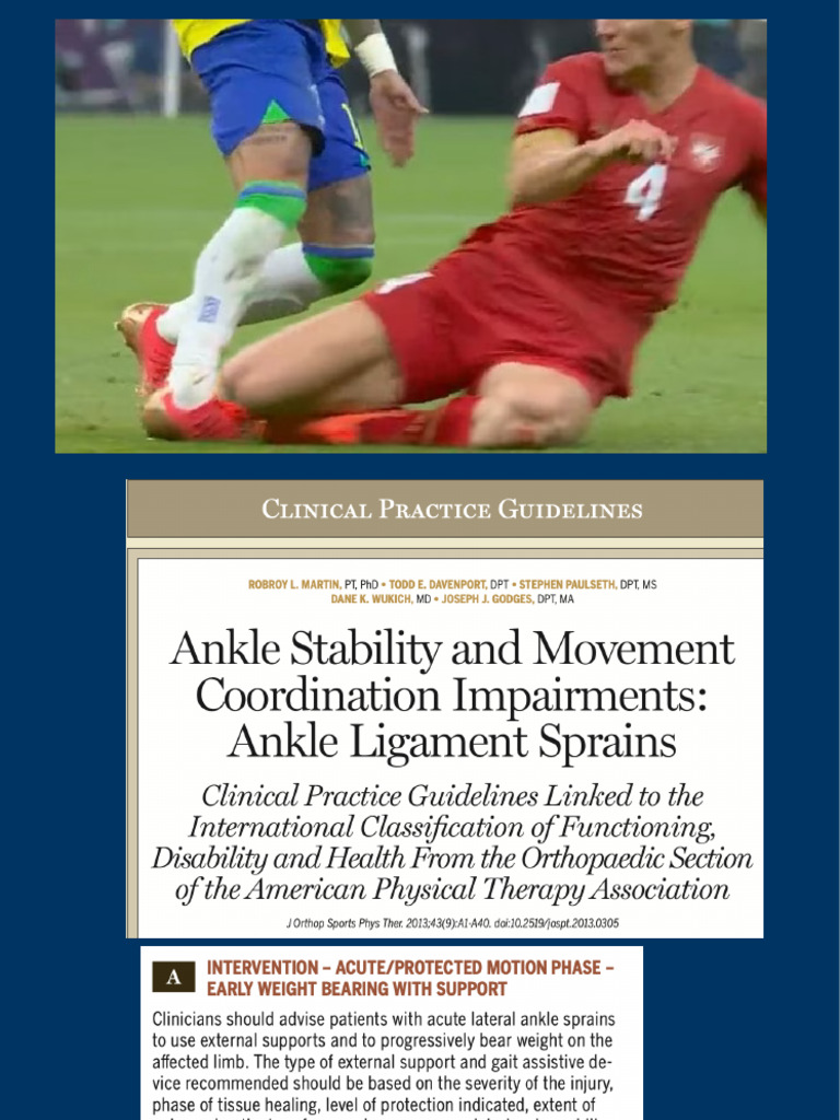 Ankle Sprain (Guideline) | PDF
