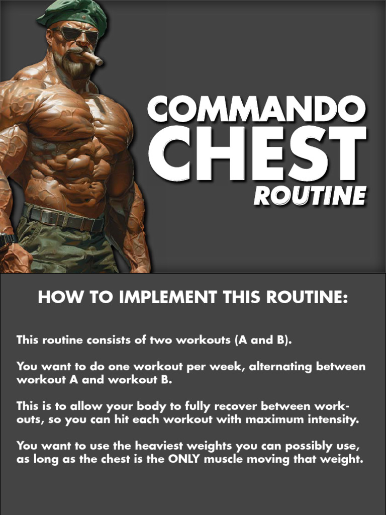 Commando Chest Routine | PDF | Strength Training | Weight Training