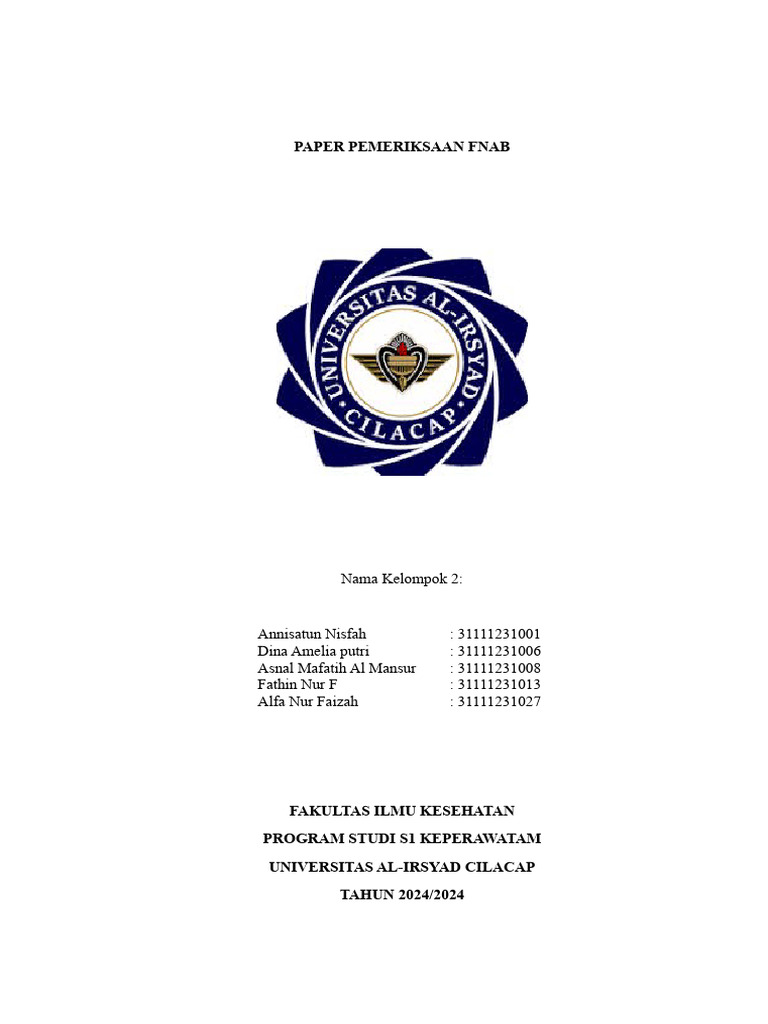 Paper Pemeriksaan Fnab | PDF