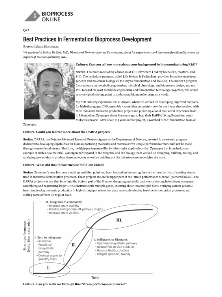 Best Prectices in Fermentation Bioprocess Development | PDF
