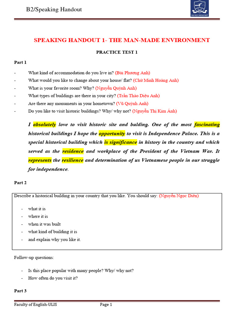 Unit 1- man-made environment | PDF