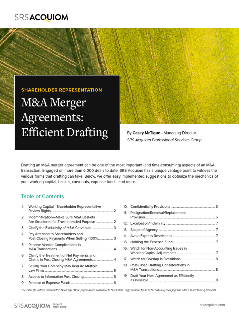 SPA Drafting - Tips - 081022 - Final | Download Free PDF | Mergers And ...