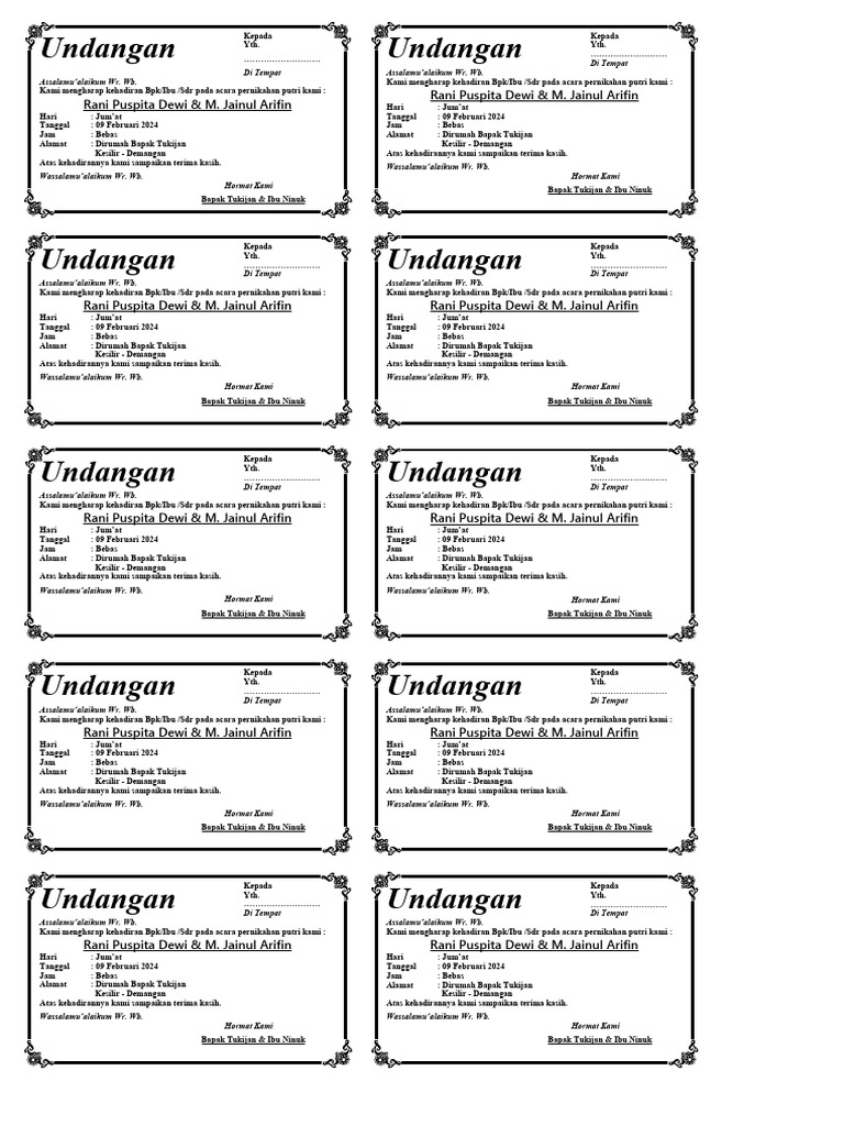 Undangan Sabun | PDF