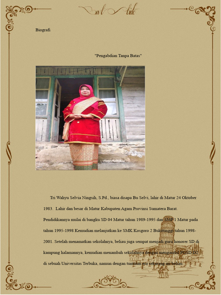 Biografi (Ibu Selvi) | PDF | Kesehatan Holistik