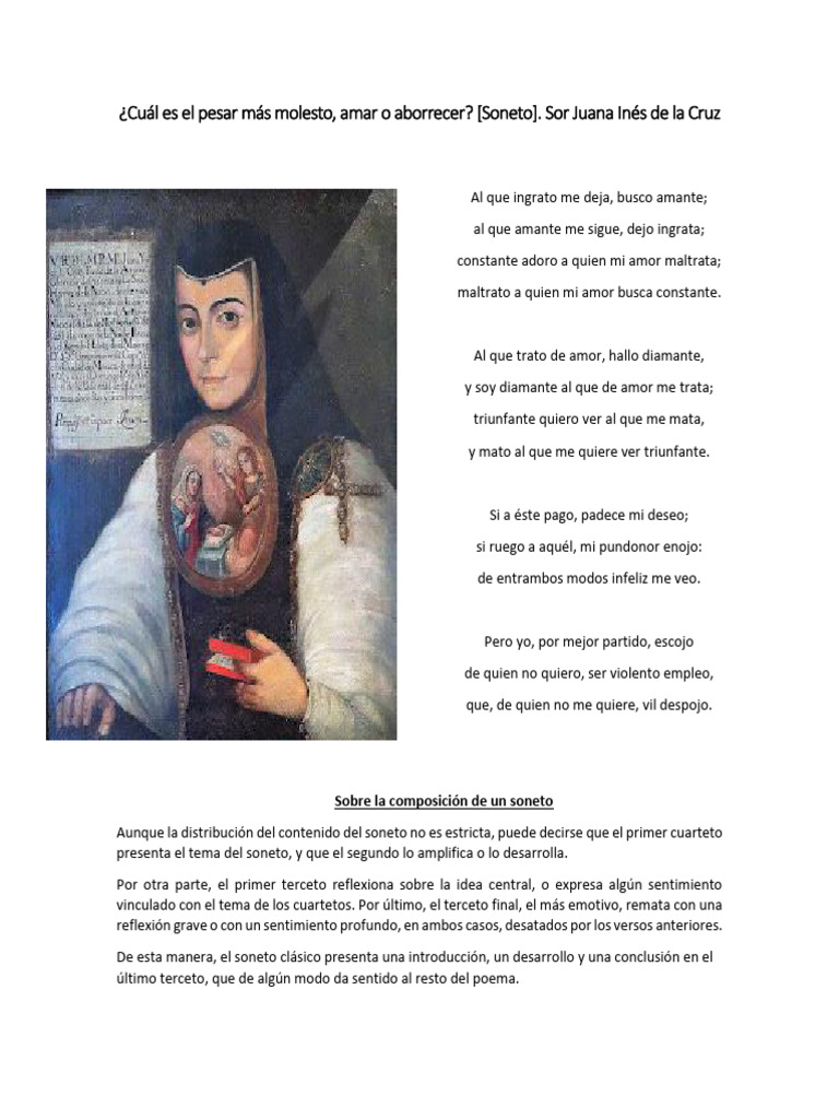 Sor Juana Ines | PDF | Sonetos