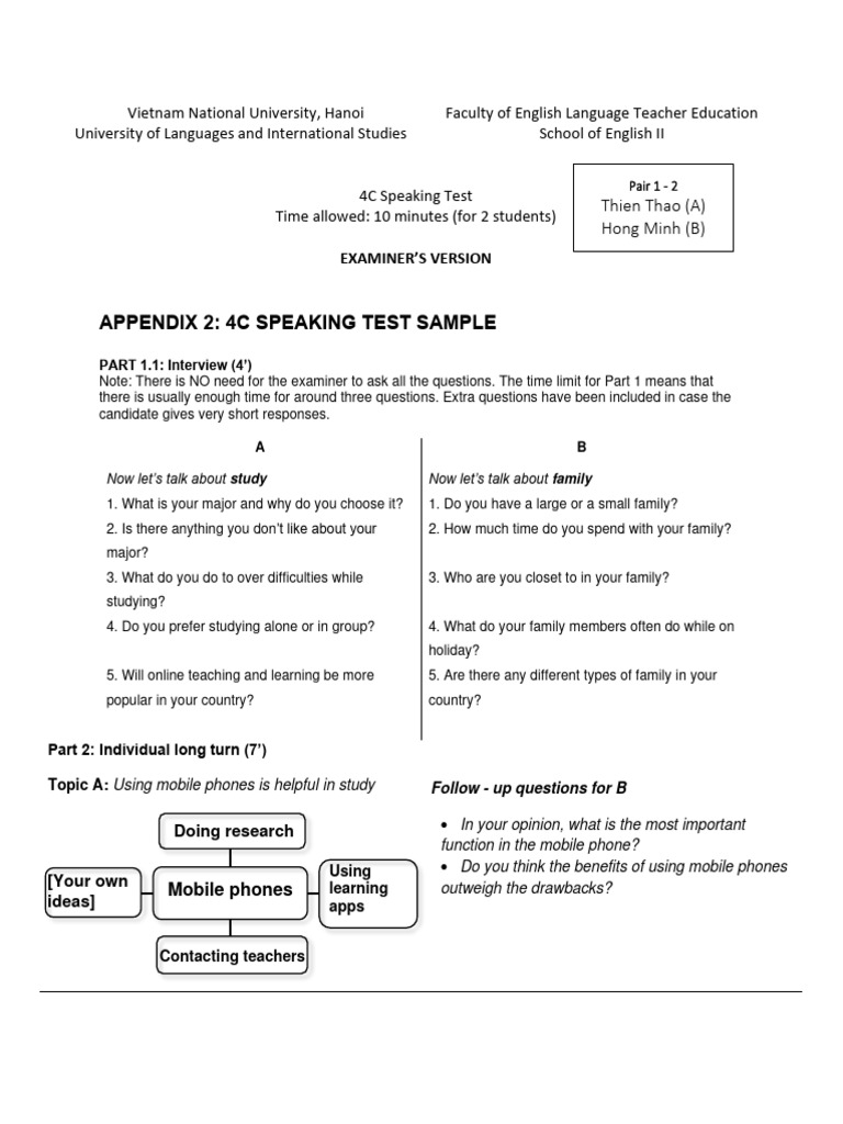 4C - Sample TASK - Mock Interview | PDF | Cognition | Human Communication
